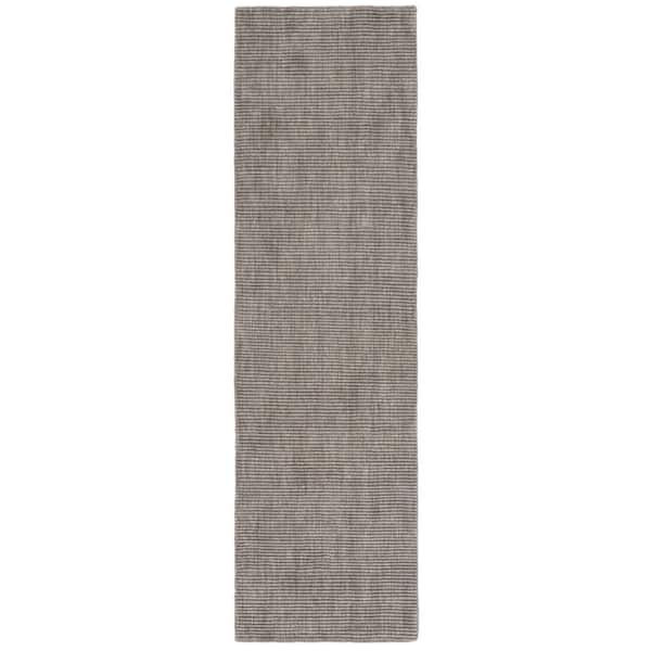 SAFAVIEH Himalaya 2 ft. x 8 ft. Dark Gray Crosshatch High-Low Runner ...