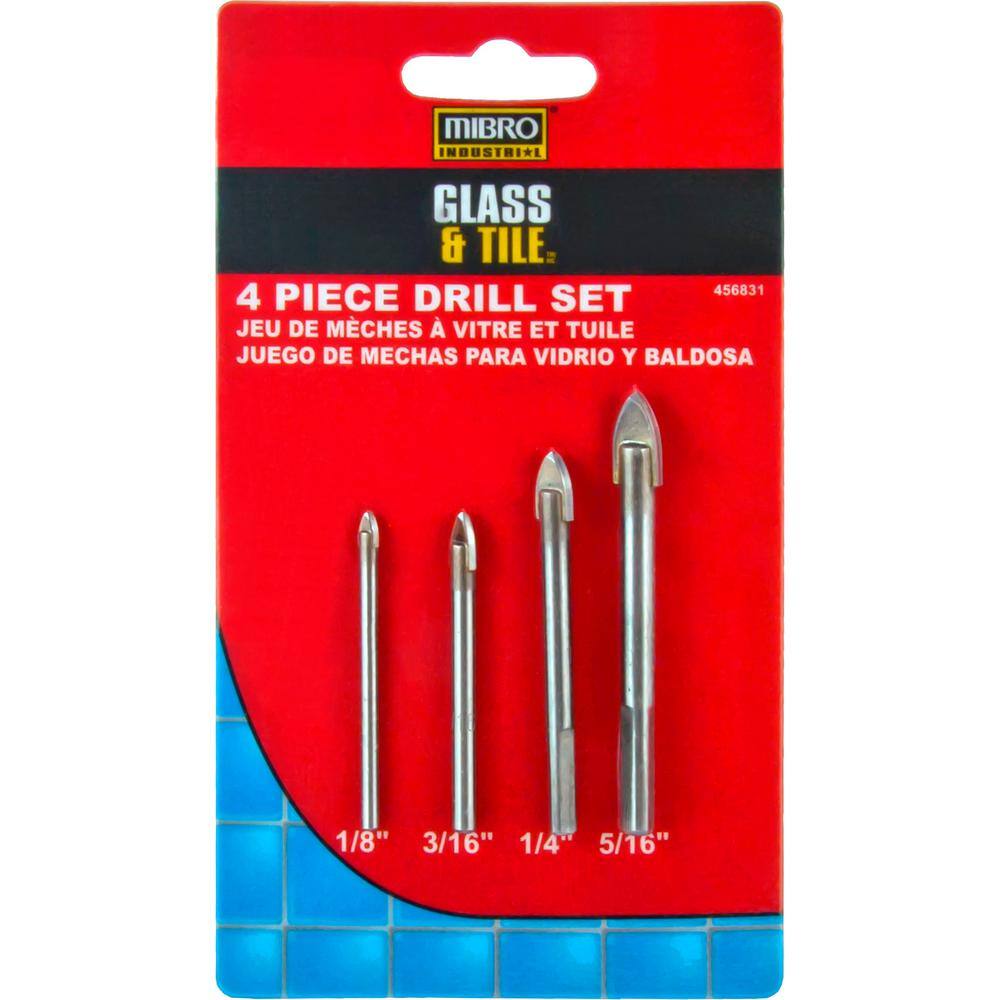 MIBRO 1/8 in. - 5/16 in. Drilling Industrial Carbide Glass and Tile ...