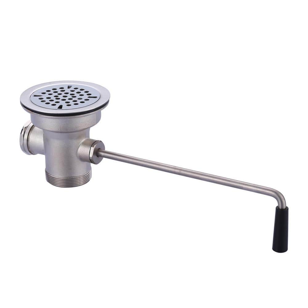 ARCORA 3-1/2 in. Commercial Kitchen Sink Drain With Twist Handle in ...