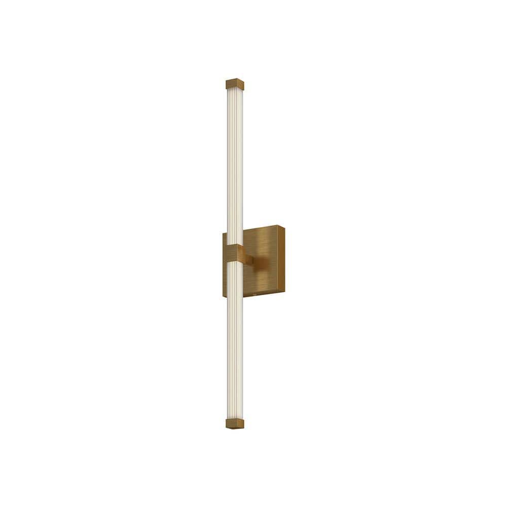 KUZCO Blade 24-in 1 Light 11-Watt Brushed Gold Integrated LED Vanity Light VL23524-BG - The Home ...