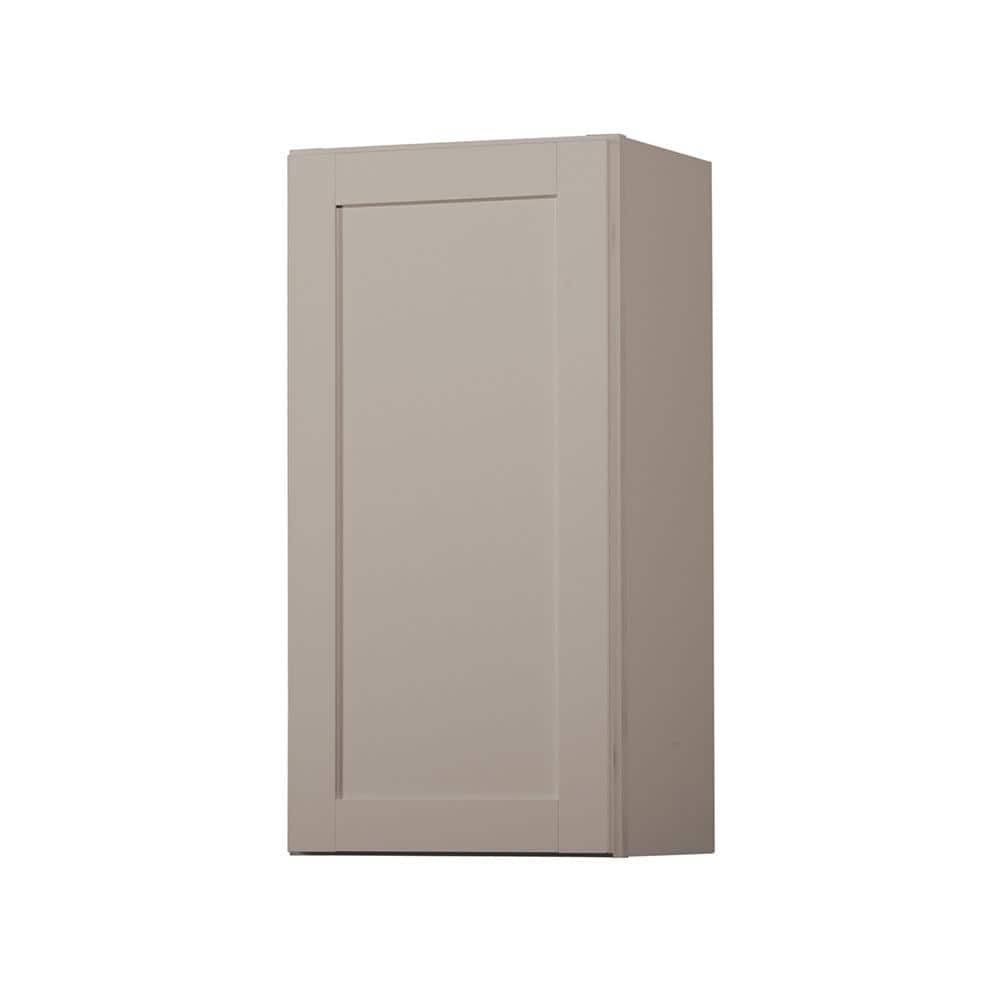 Hampton Bay Westfield Dusk Gray Shaker Stock Assembled Wall Kitchen Cabinet (15 in. W x 12 in. D ...