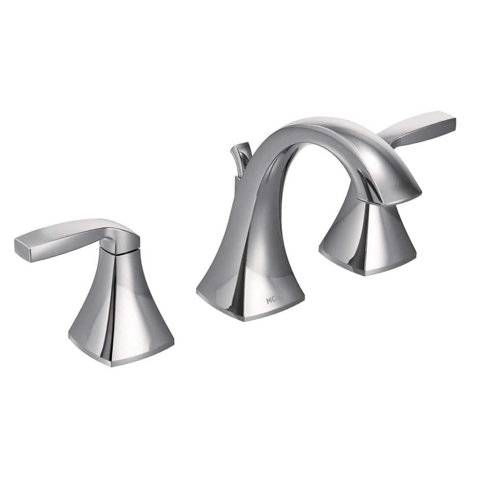 MOEN Voss Chrome 2-Handle 8 in. Widespread Bathroom Faucet Trim Kit ...