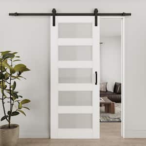 Reviews for ARK DESIGN 28 in. x 84 in. 5-Lites with Frosted Glass White ...