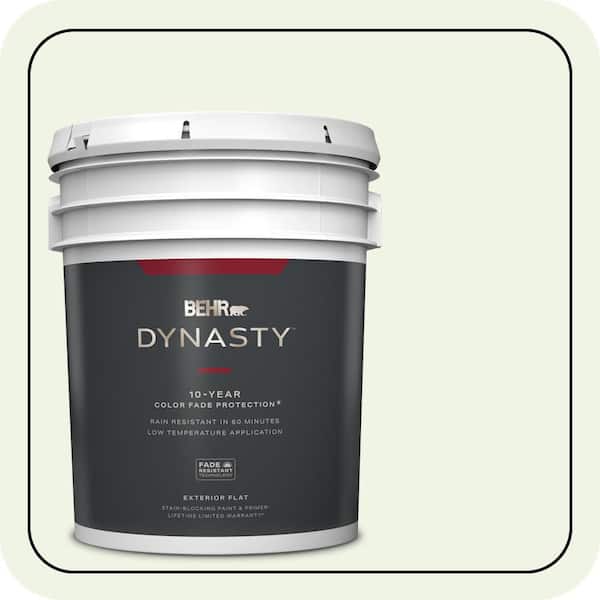 BEHR DYNASTY 5 gal. #M370-1 Fresh Dew Flat Exterior Stain-Blocking ...