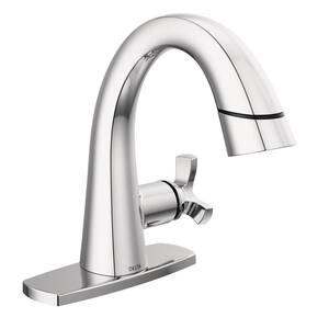 Delta Stryke 8 in. Widespread Double-Handle Bathroom Faucet with Pull-Down Spout in Lumicoat ...