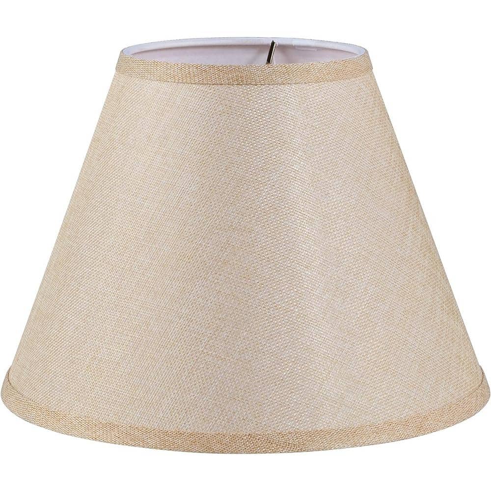 Aspen Creative Corporation Mix and Match 9 in. Wheat Burlap Empire Lamp ...