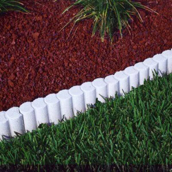 White Concrete Scalloped Edging Easy Inexpensive Cement Garden Edging