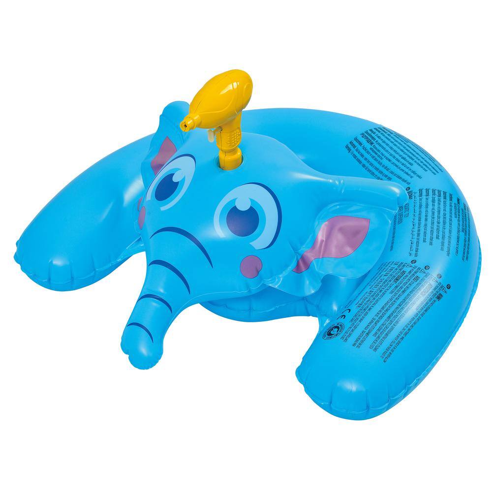 Pool Central 30.5 in. W Inflatable Blue and Yellow Swimming Pool Float ...