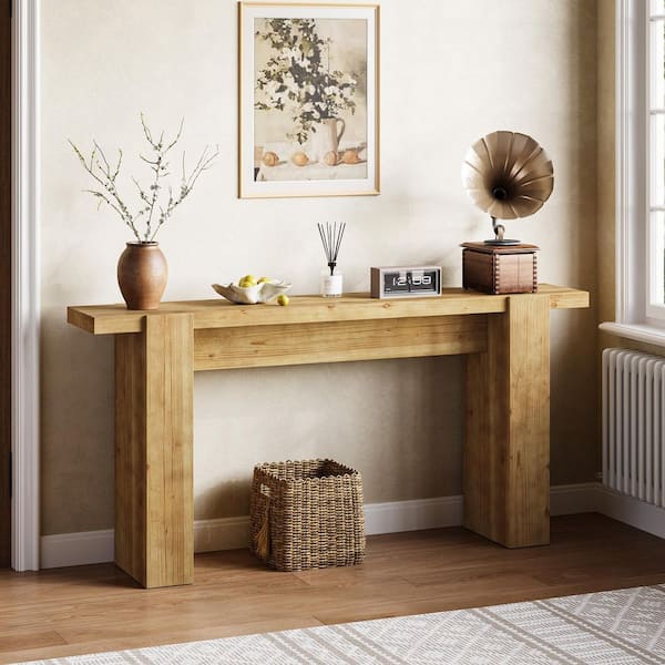 TRIBESIGNS WAY TO ORIGIN Benjamin 67-Inch Rustic Brown Rectangle Solid ...