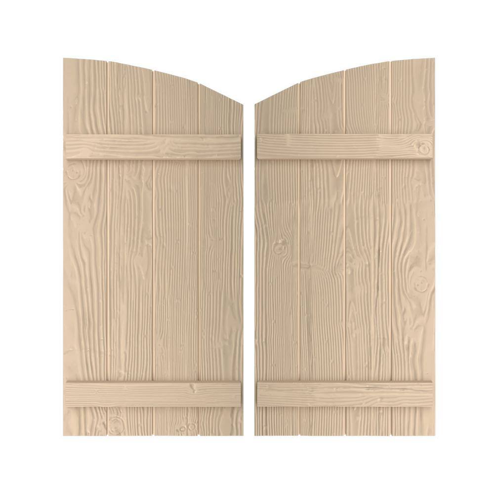 Ekena Millwork 22 in. x 70 in. Polyurethane Sandblasted 4-Board Joined ...