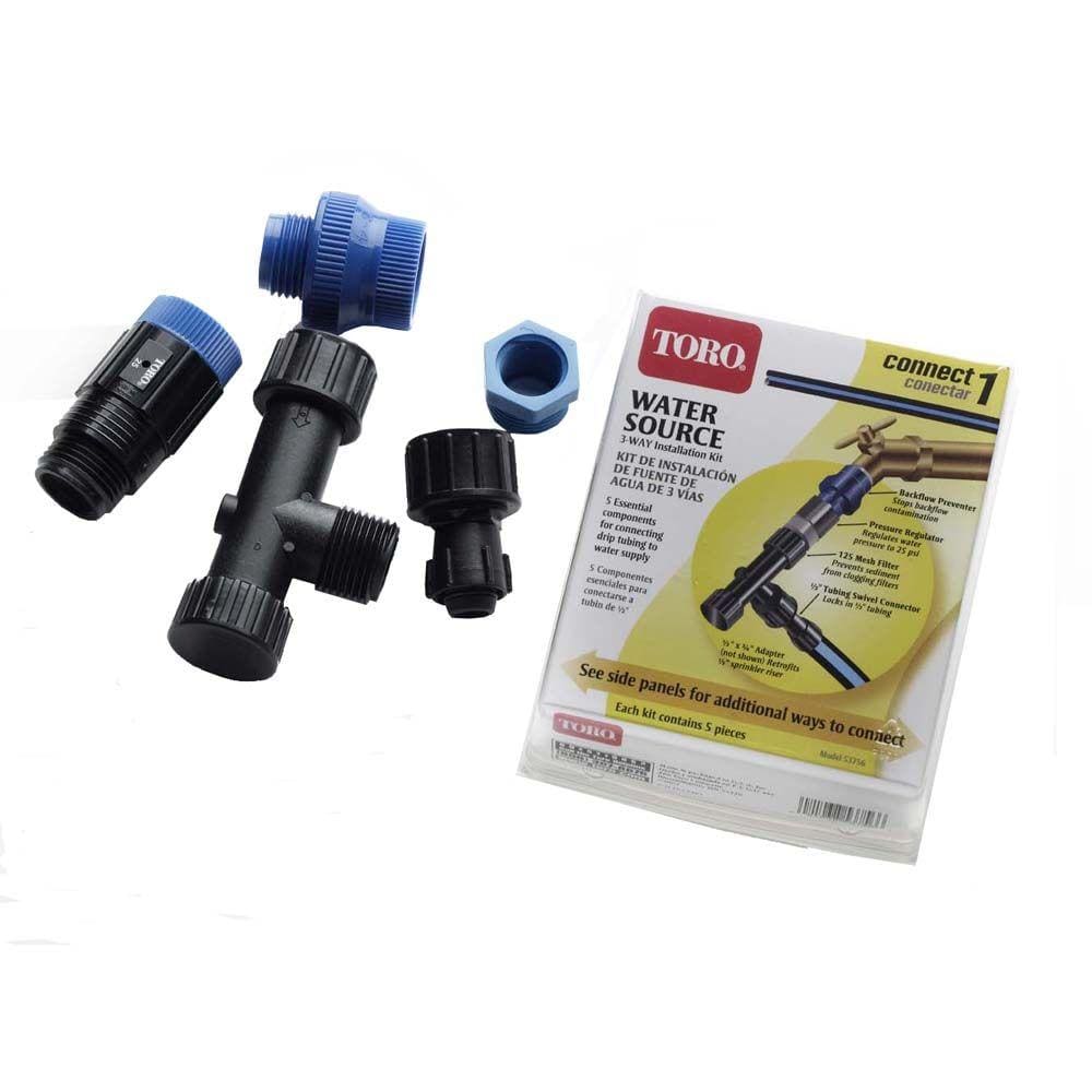 Toro Blue Stripe Drip Water Source Installation Kit 53756 - The Home Depot