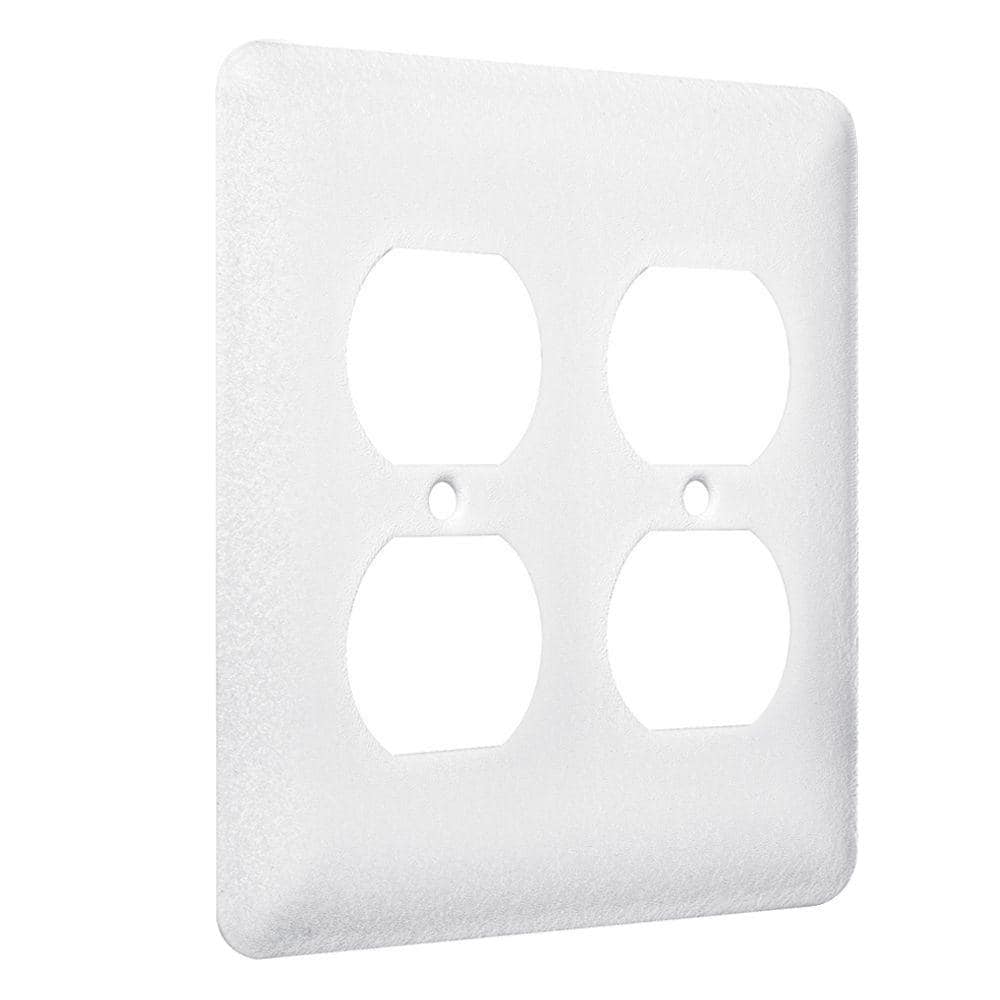 TAYMAC White 2-Gang Duplex Outlet Wall Plate (1-Pack) WRTW-DD-HD - The ...