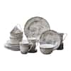 222 Fifth Adelaide 16-Piece Traditional Antique White Porcelain ...
