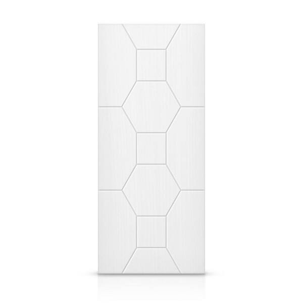 CALHOME 24 in. x 80 in. Hollow Core White Painted Composite MDF ...