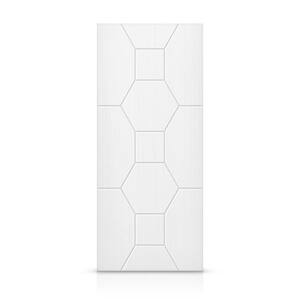 CALHOME 42 in. x 96 in. Hollow Core White Stained Composite MDF Interior Door Slab DMD-CNC-203 ...