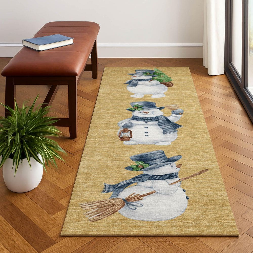 Addison Rugs Mayfield Premium Machine Washable Abstract AMF1826 Gold 2 ...