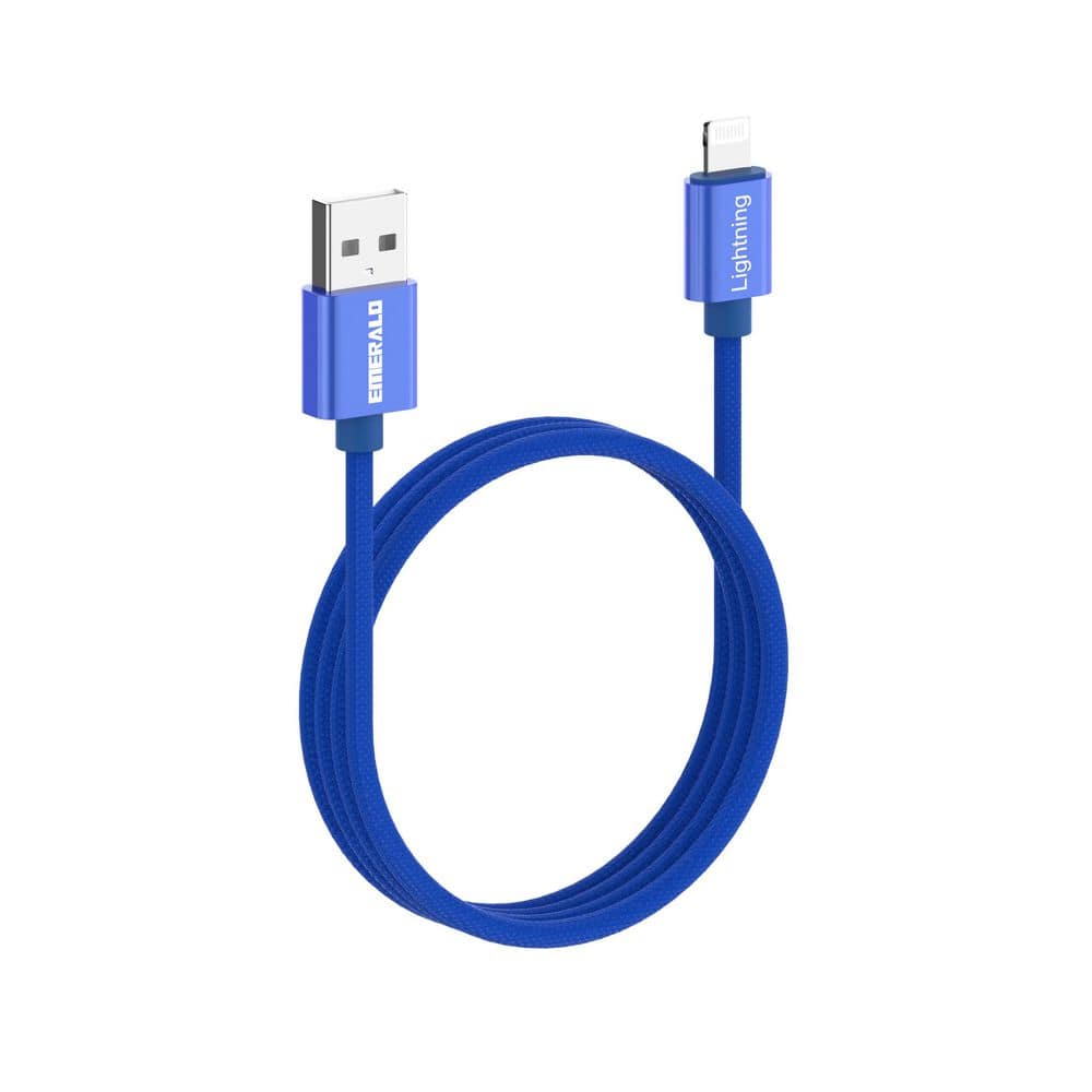 6 ft. Lighting Phone Charger EE-AL6-BLU - The Home Depot