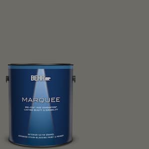 BEHR PREMIUM PLUS 1 gal. #PPU18-18 Mined Coal Hi-Gloss Enamel Interior ...