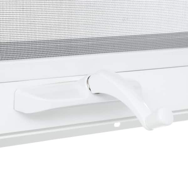 TAFCO WINDOWS 32 in. x 14 in. White Double-Pane Insulated Glass Hinged ...