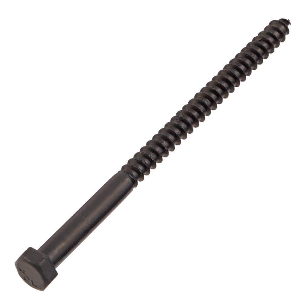 Reviews for DECKMATE 3/8 in. x 6 in. Black Exterior Hex Head Lag Screw ...