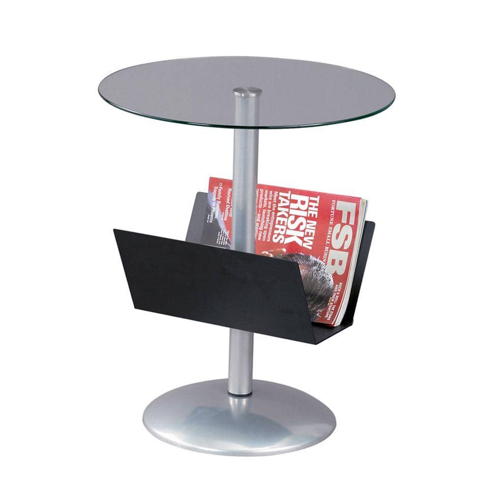 Hampton Bay Sutton Silver Magazine End Table WK2966-01 - The Home Depot