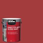 BEHR 1 Gal. Red Direct-to-Metal Gloss Interior/Exterior Paint 821001