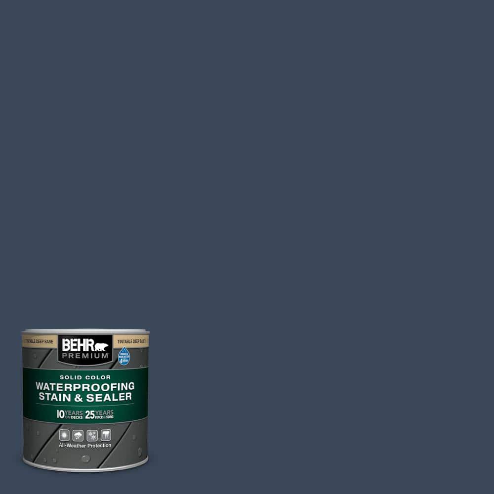 BEHR PREMIUM 8 oz. #M500-7 Very Navy Solid Color Waterproofing Exterior ...