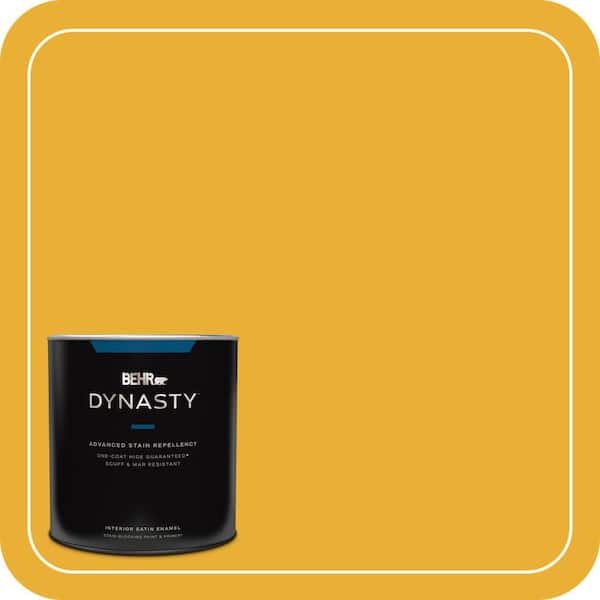 BEHR DYNASTY 1 qt. #P280-7 Midsummer Gold Satin Enamel Interior Stain ...