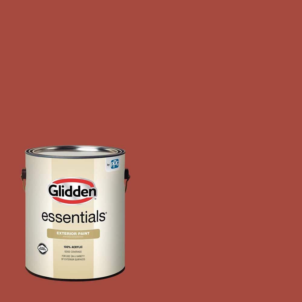 Glidden Essentials 1 gal. PPG1064-7 Rum Raisin Satin Exterior Paint ...