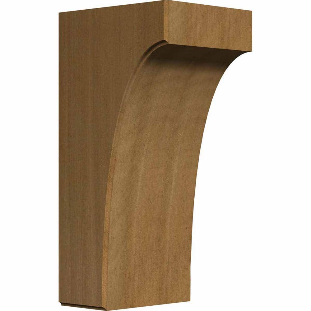 Ekena Millwork 6 in. x 5-1/2 in. x 12 in. Unfinished Mahogany ...