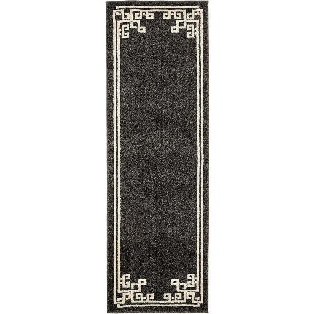 Unique Loom Athens Geometric Black 2' 0 x 6' 0 Runner Rug 3137329 - The ...