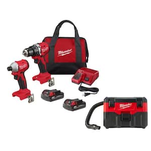 Milwaukee M18 18V Lithium-Ion Brushless Cordless Compact Drill/Impact ...