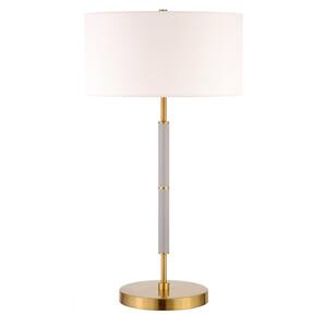 HomeRoots 26 in. White Modern Integrated LED Tripod Table Lamp with ...
