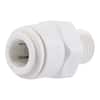 John Guest 3/8 in. O.D. Push-to-Connect x 1/4 in. MIP NPTF Polypropylene Adapter Fitting ...