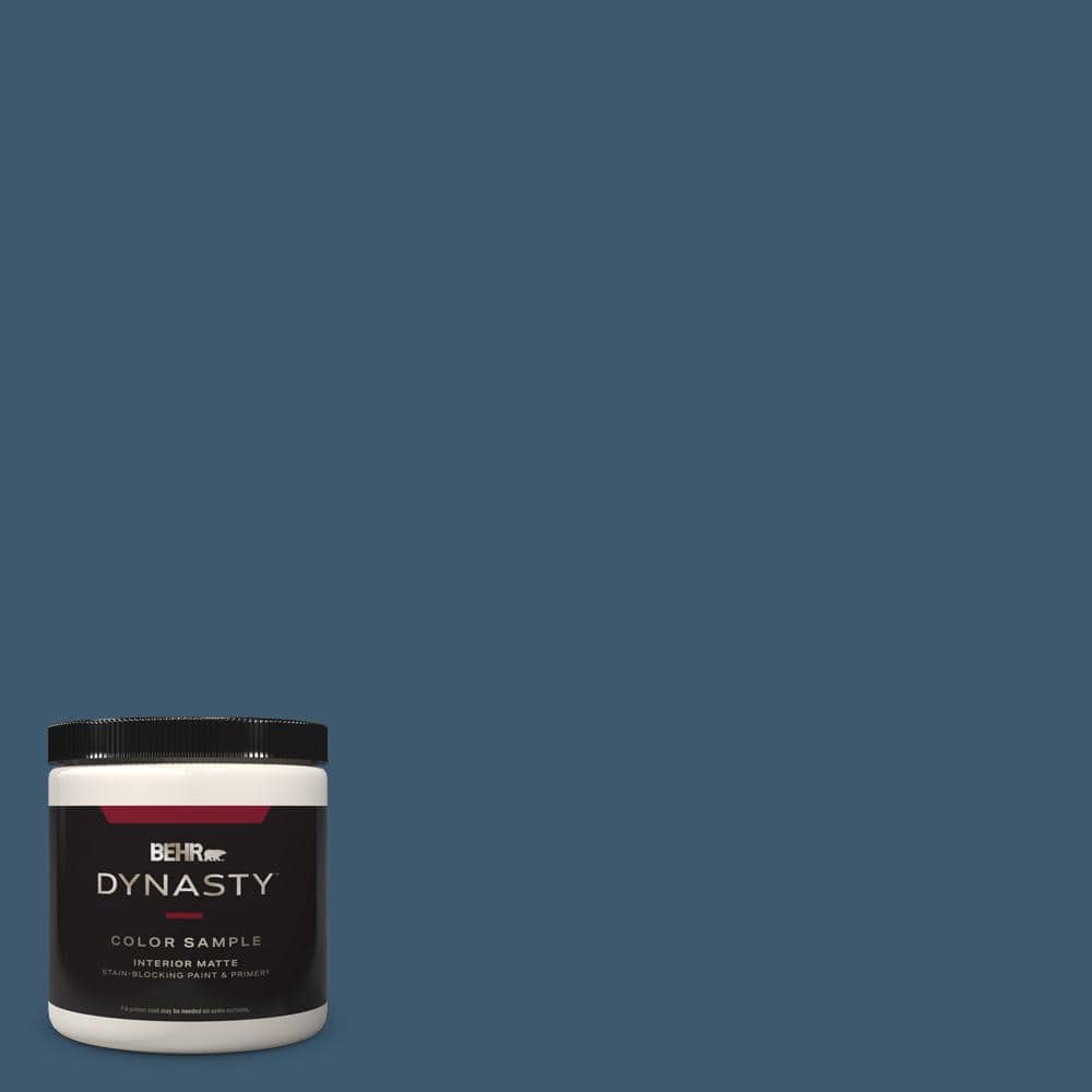 BEHR DYNASTY 8 oz. #BXC-24 Atlantic Tide Matte Stain-Blocking Interior ...