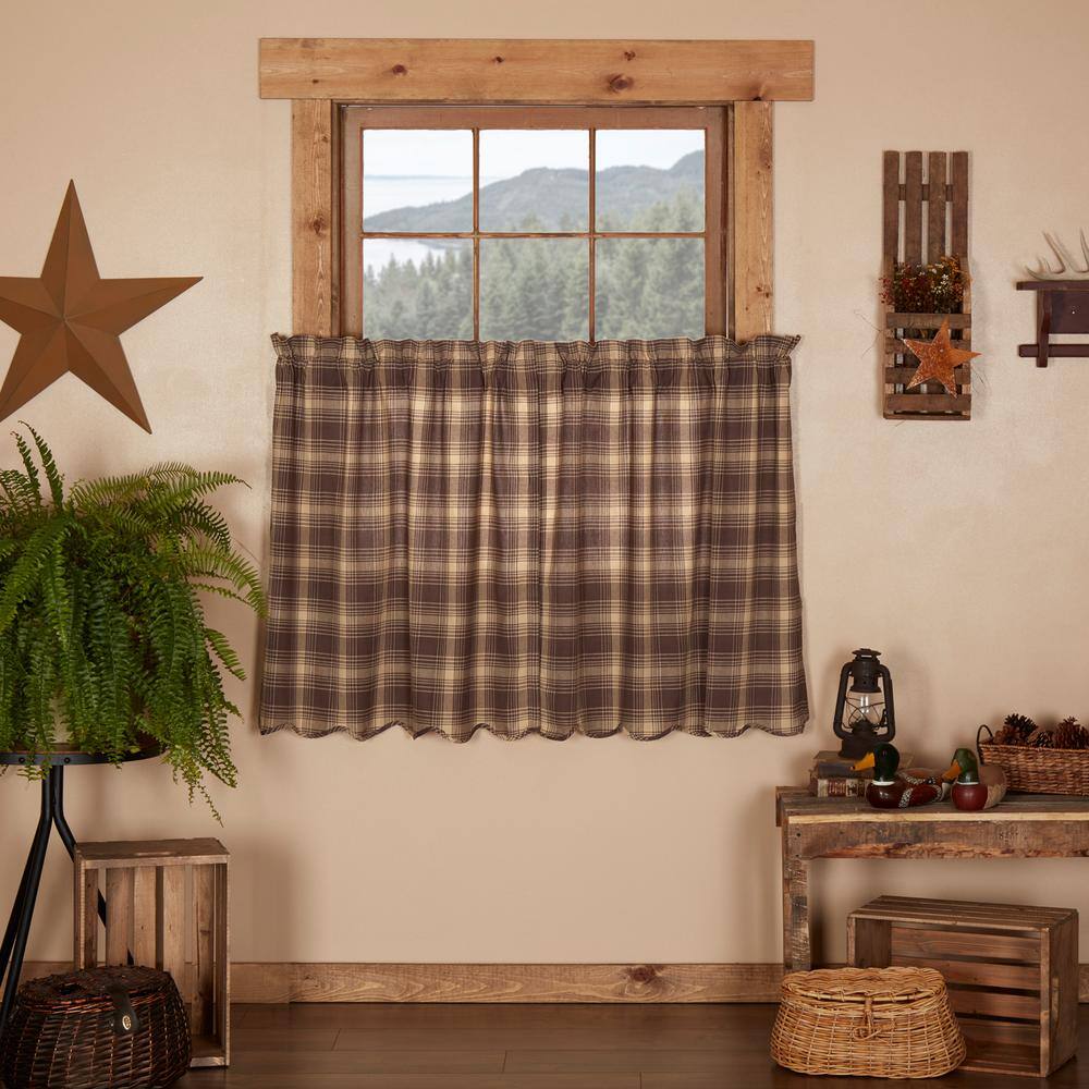VHC Brands Dawson Star 36 in. W x 36 in. L Rustic Light Filtering Tier ...
