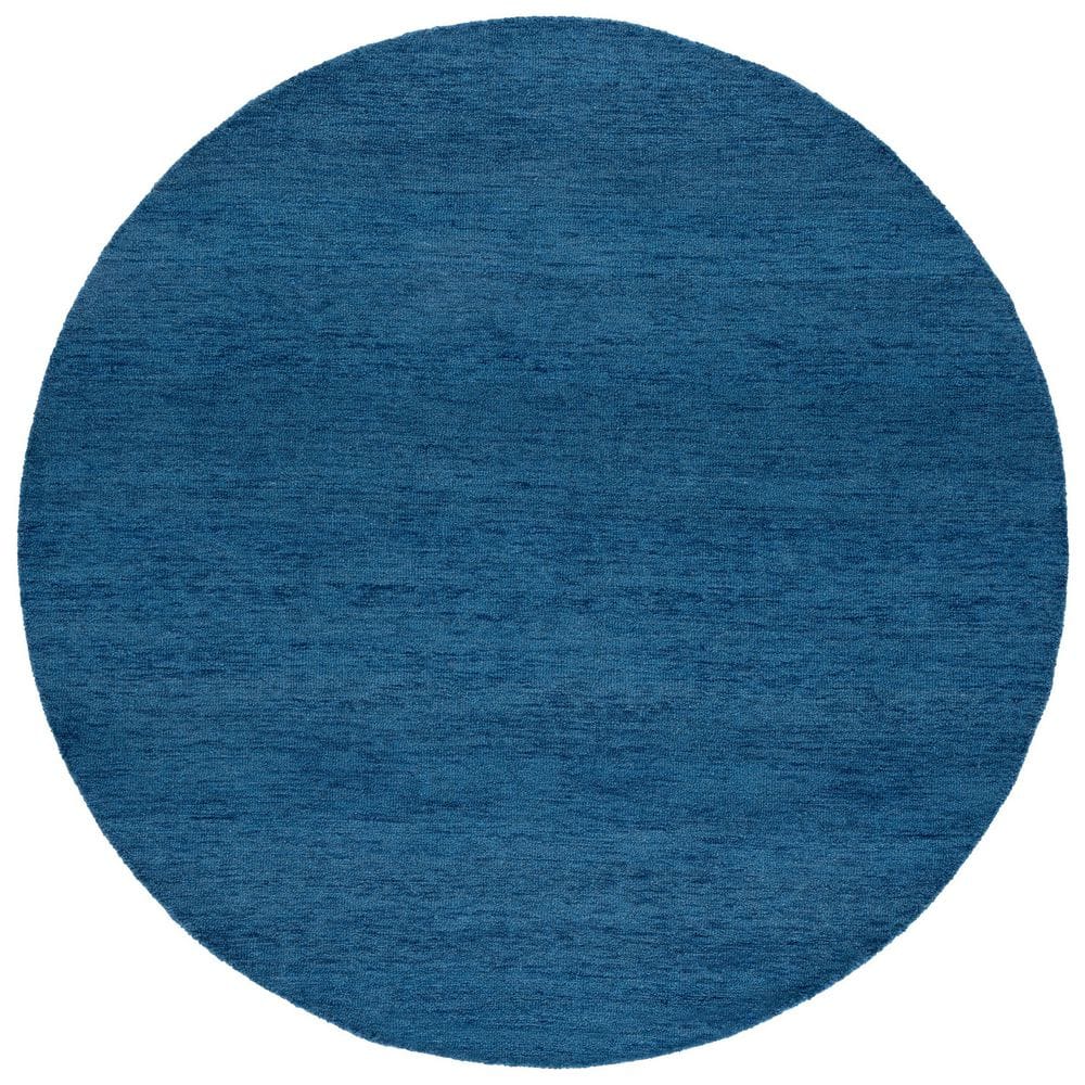 SAFAVIEH Metro Navy 6 ft. x 6 ft. Gradient Striped Round Area Rug ...