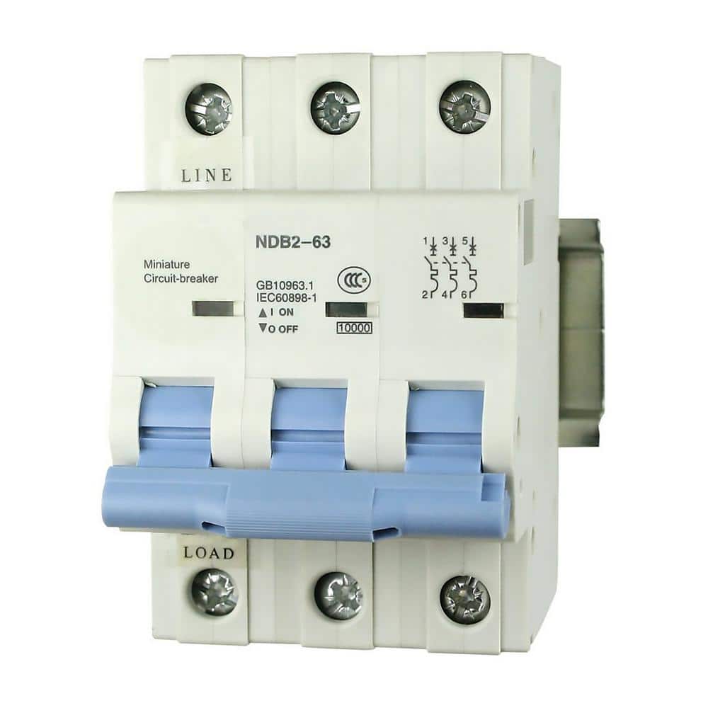 Automation Systems Interconnect 63 Amp, 480-Volt AC, 3 Pole, DIN Rail ...