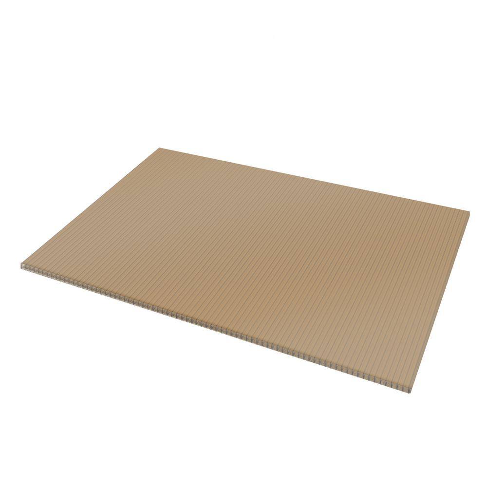 Sunlite 24 in. x 4 ft. Multiwall Polycarbonate Panel in Bronze 193172 ...