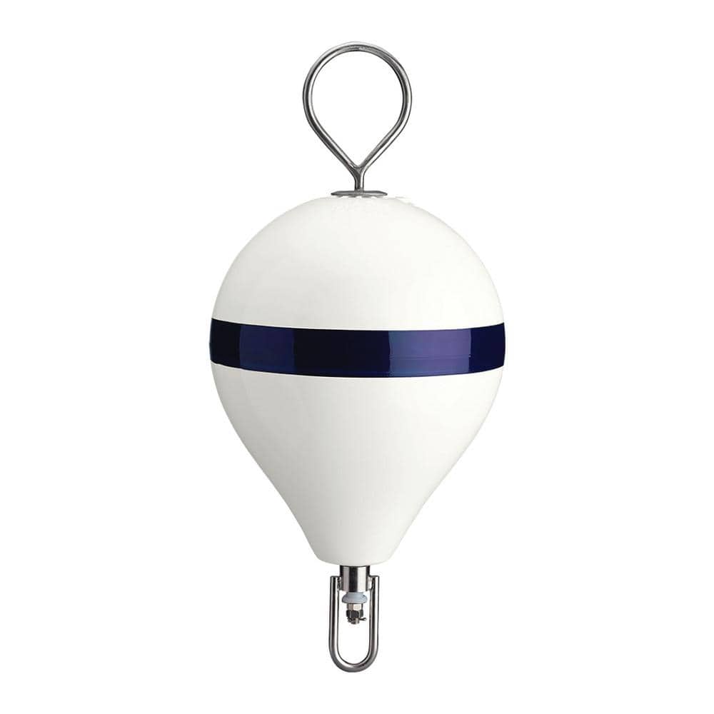 Polyform CM Series Mooring Buoy - 13.5 in. x 18 in., White with ...