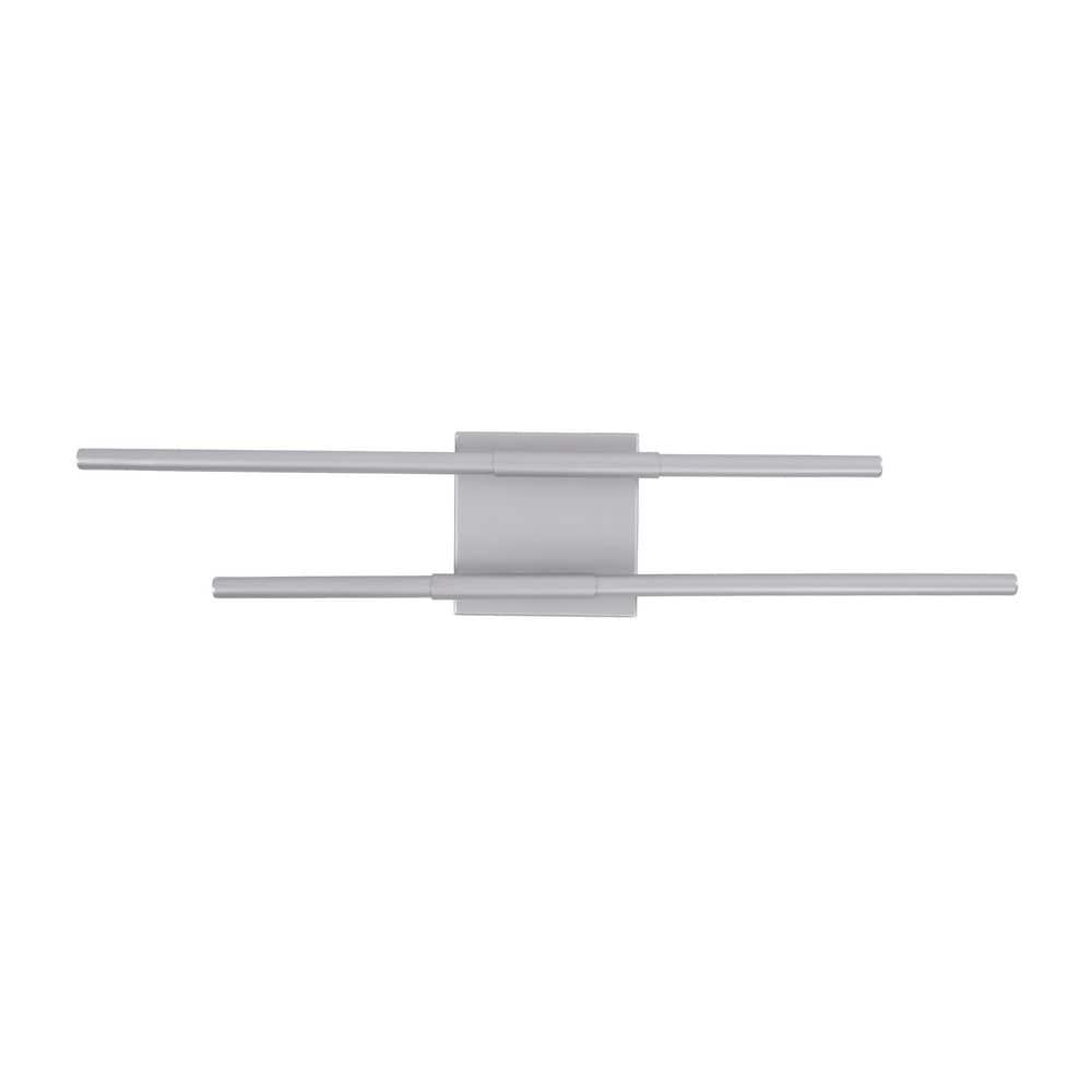 Pia Ricco 2-Light Dimmable Sliver Wall Sconce with White Plastic Shade ...