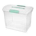 Sterilite 30 Qt. Ultra-Latch Storage Box with White Lid and Clear Base ...
