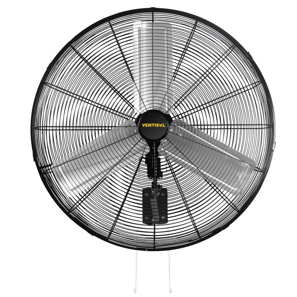 VENTISOL 30 in. Oscillating Wall Mount Industrial Fan with 2-Speed ...