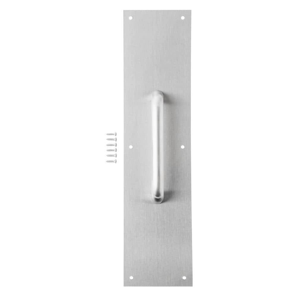 Universal Hardware 4 in. x 16 in. Stainless Steel Pull Plate UH41004 ...
