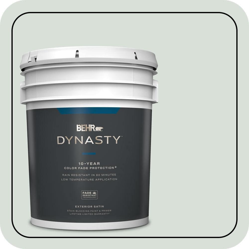 BEHR DYNASTY 5 gal. #N420-1 Juniper Breeze Satin Enamel Exterior Stain ...