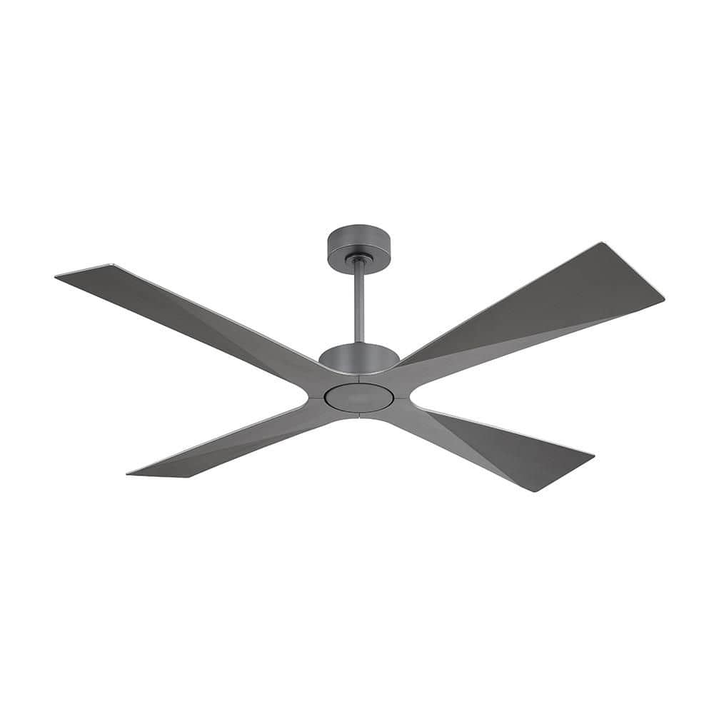 MLiAN 64 in. 4-ABS Blades Indoor Charcoal Gray Ceiling Fan with Remote ...
