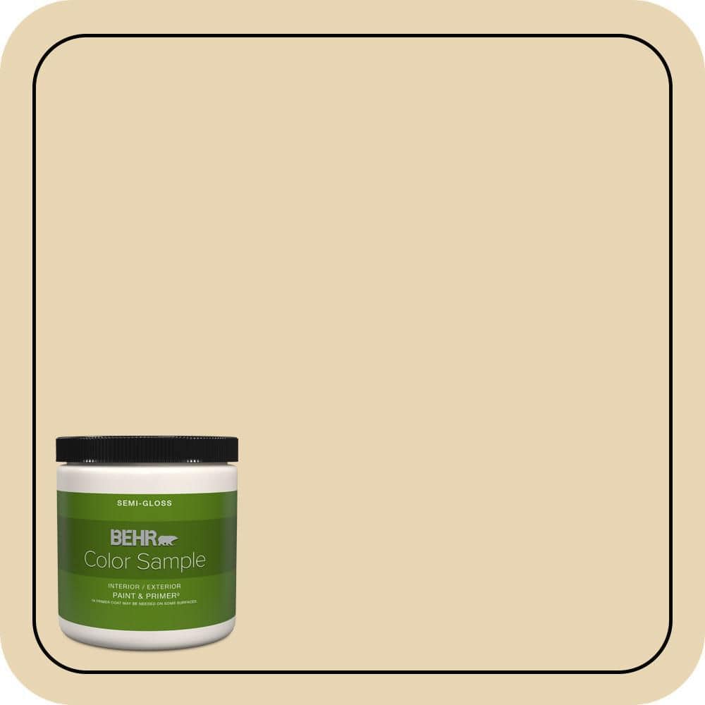 BEHR PREMIUM PLUS 8 oz. #ICC-93 Champagne Gold Semi-Gloss Interior ...