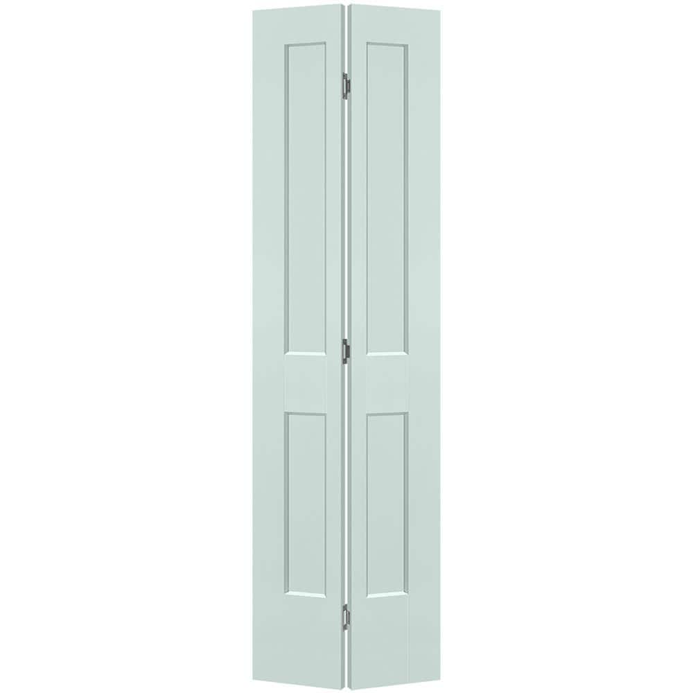 Masonite 24 in. x 80 in. 2-Panel Logan Hollow Core Sea Glass Molded ...