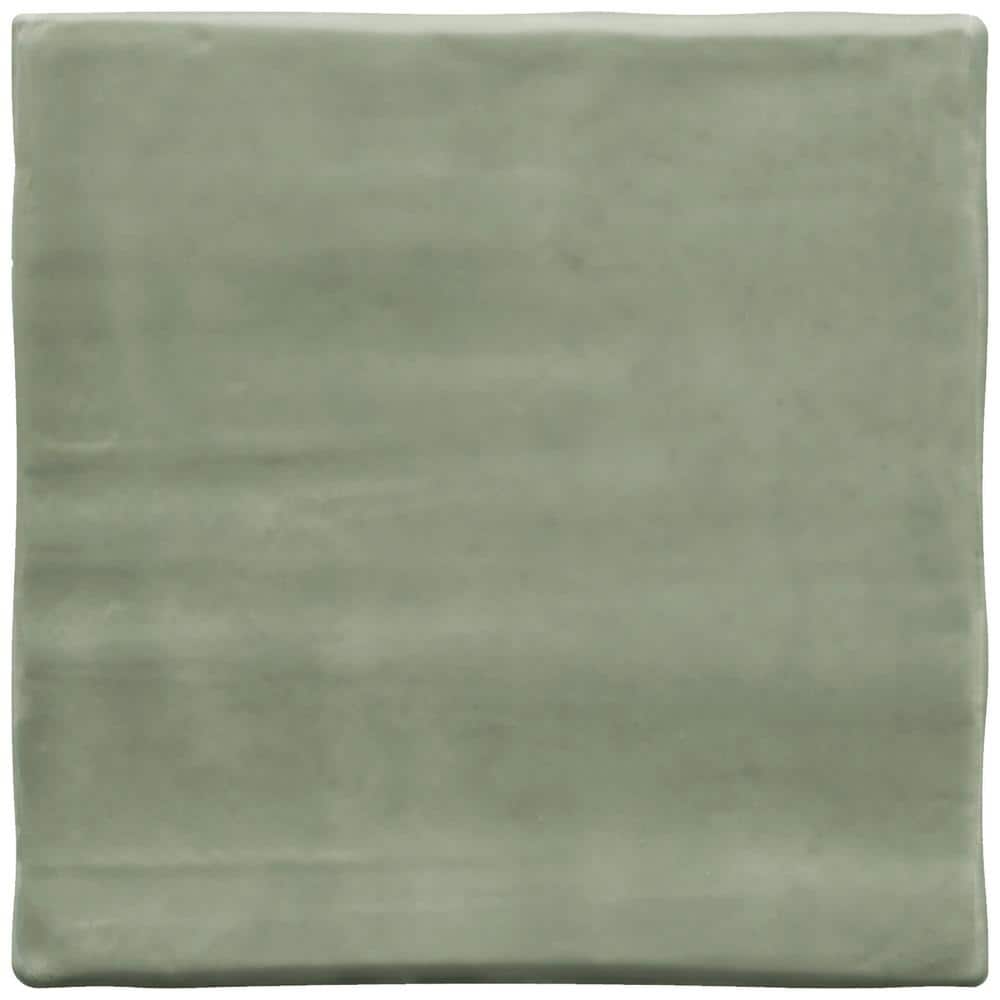 Daltile Artcrafted Aloe 4 in. x 4 in. Glazed Ceramic Wall Tile (442.26 ...