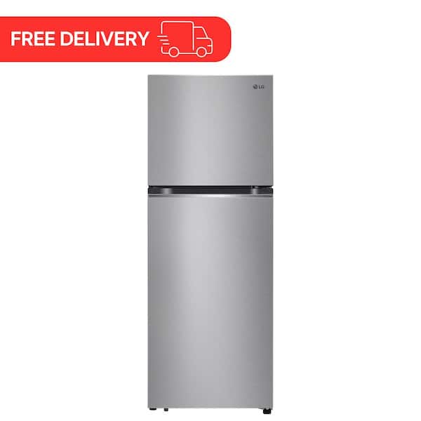 LG 24 in. 11 cu. ft. Top Mount Freezer Refrigerator in Stainless Steel ...
